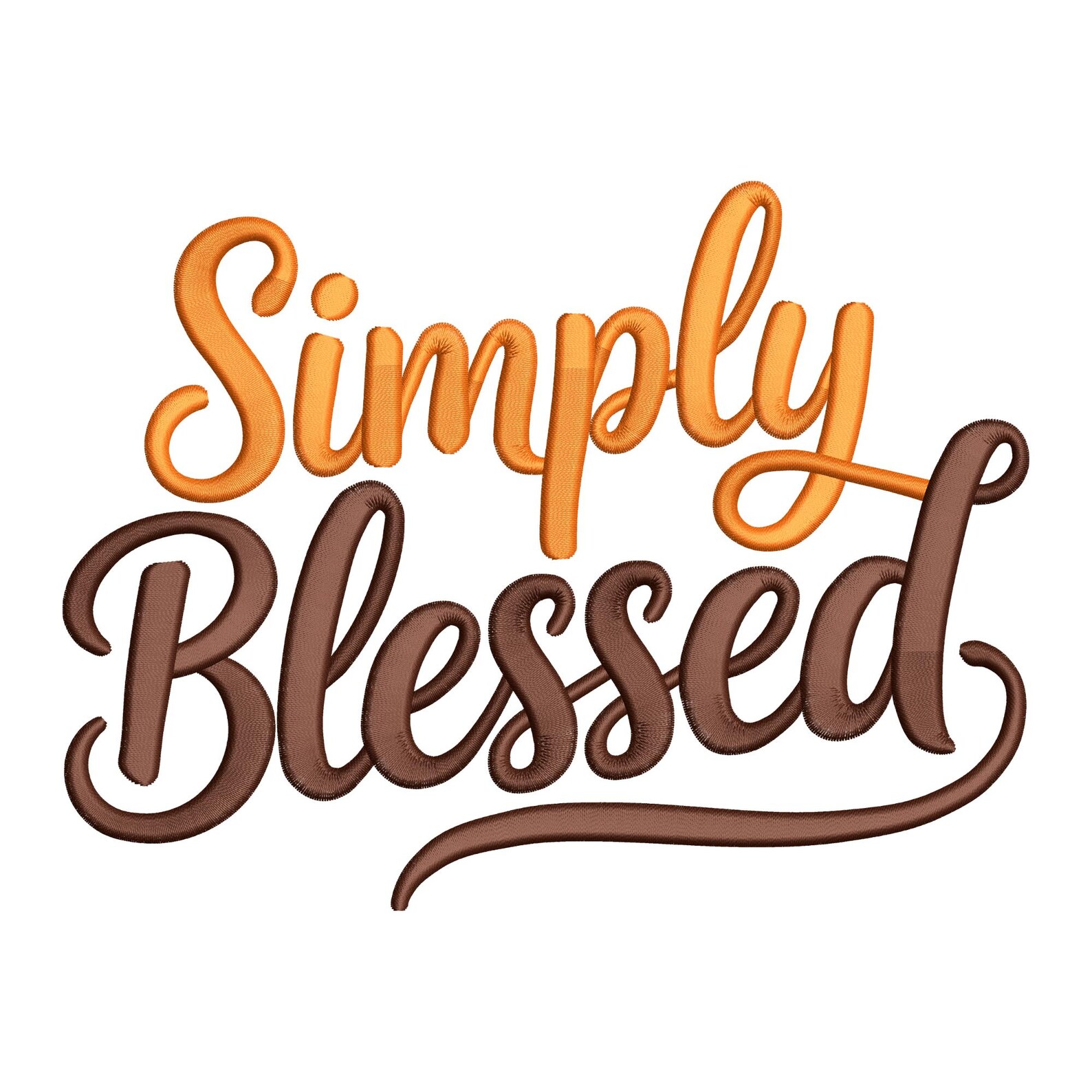 Simply Blessed Embroidery Design, Inspirational Quote Machine ...