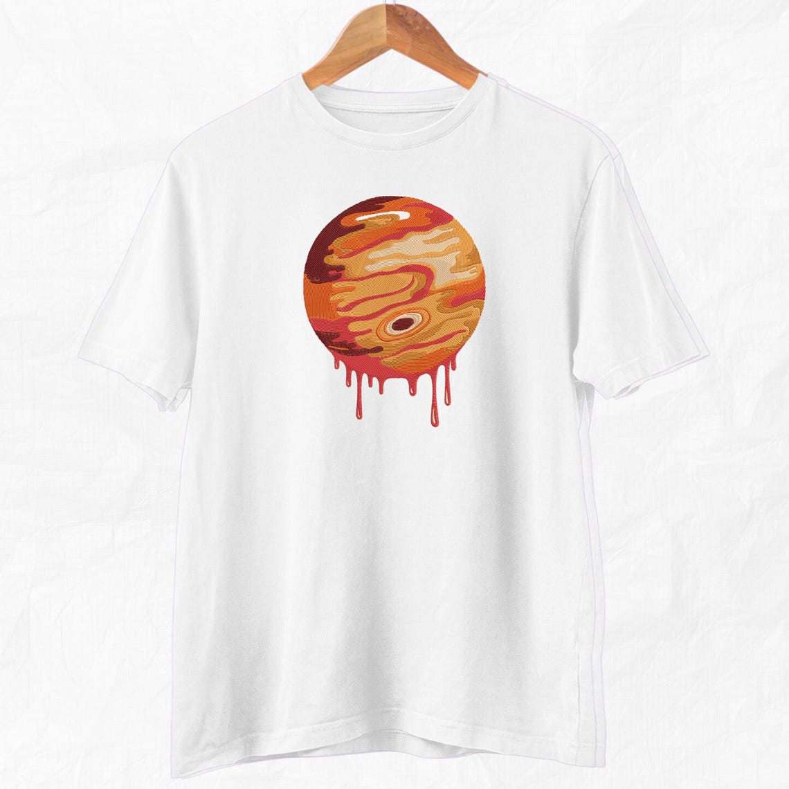 Melting Jupiter Embroidery Design, Jupiter Solar System Embroidery File ...