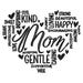 Mom Word Art Embroidery Design, Mom Quote Embroidery File, Mom Saying ...