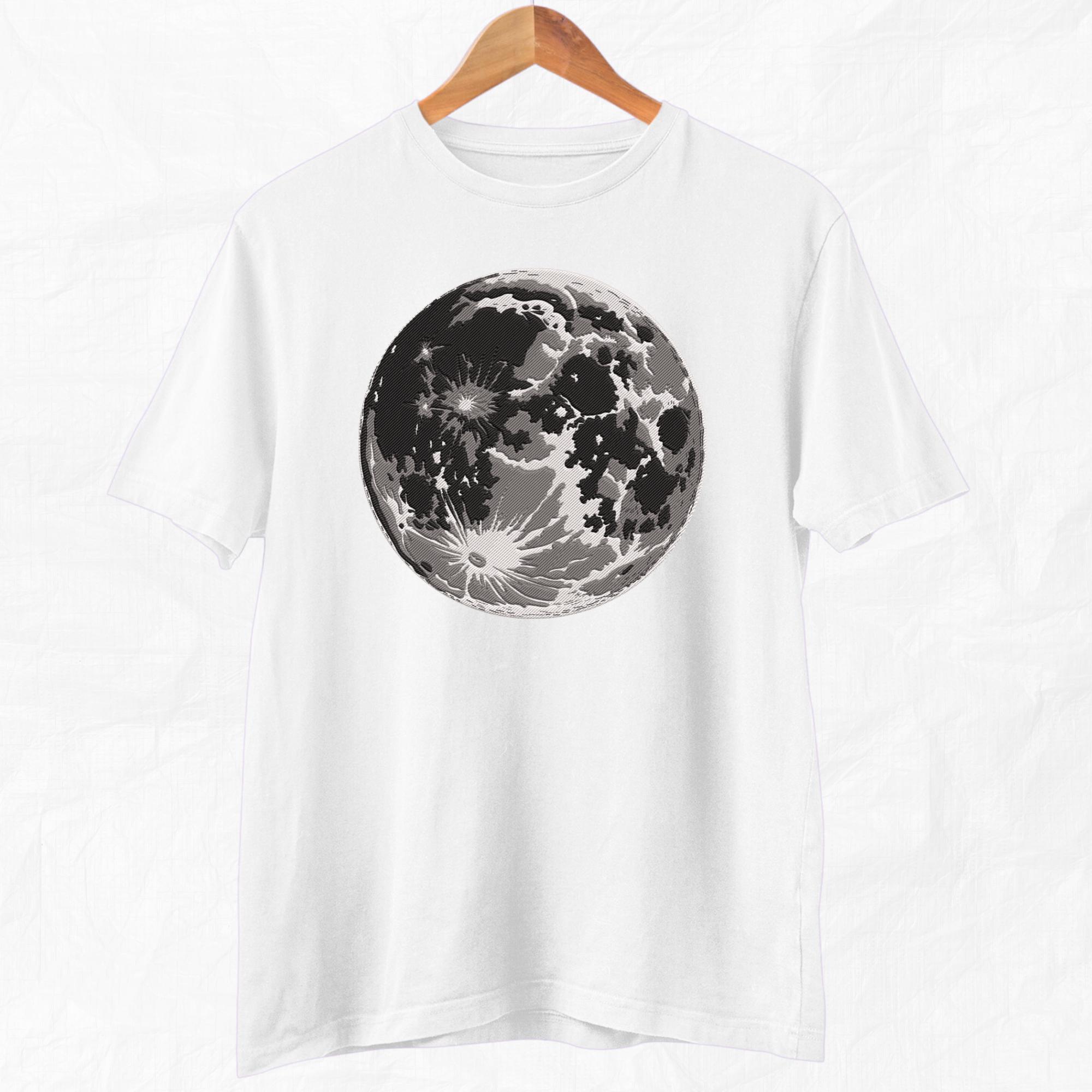 Full Moon Embroidery Design, Machine Embroidery File, Mini Moon Machine ...