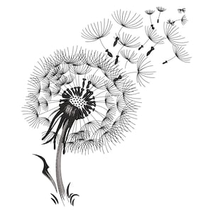 Dandelion Embroidery Design, Dandelion Machine Embroidery Design ...