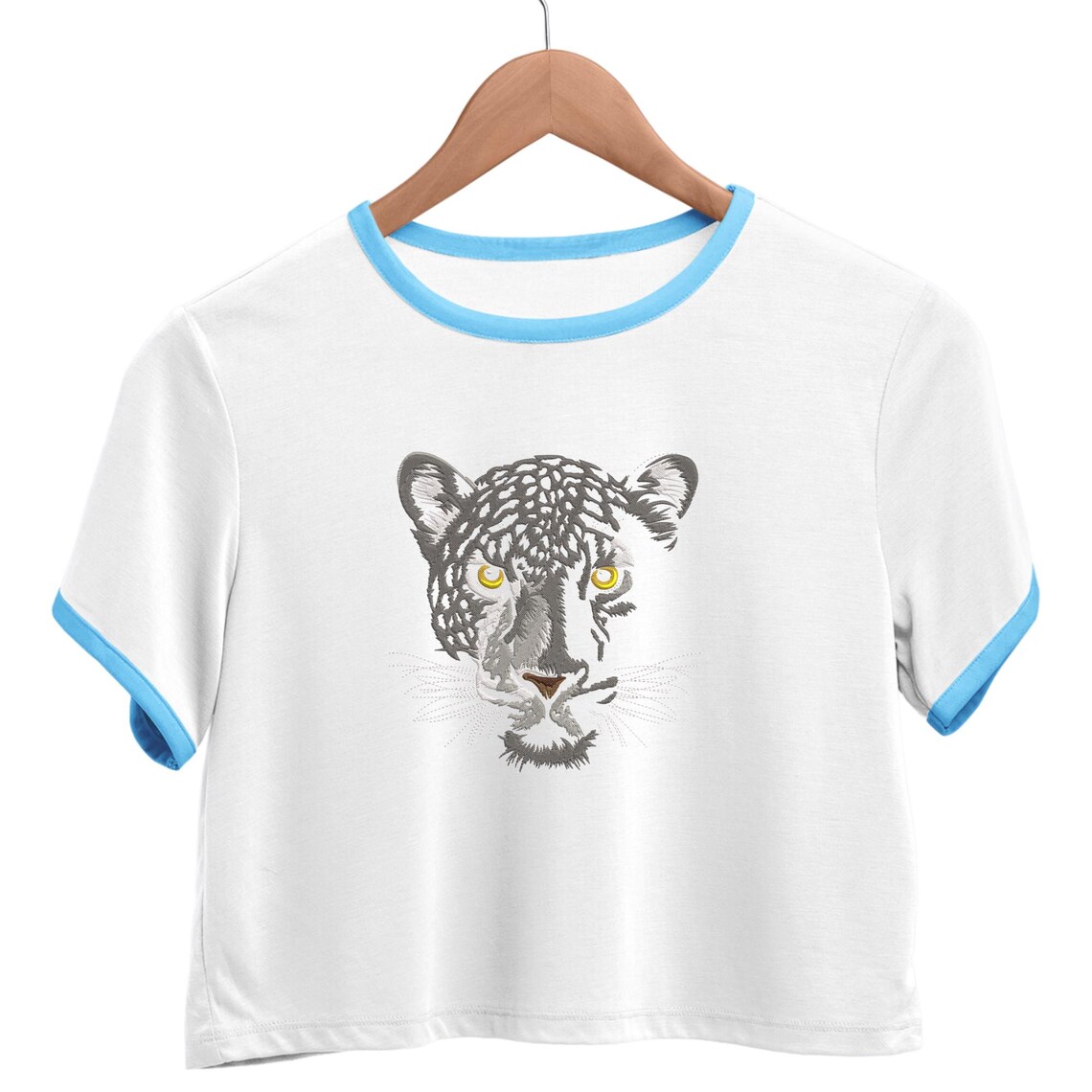 Majestic Leopard Face Embroidery Design, Royal Feline for Dark Machine ...