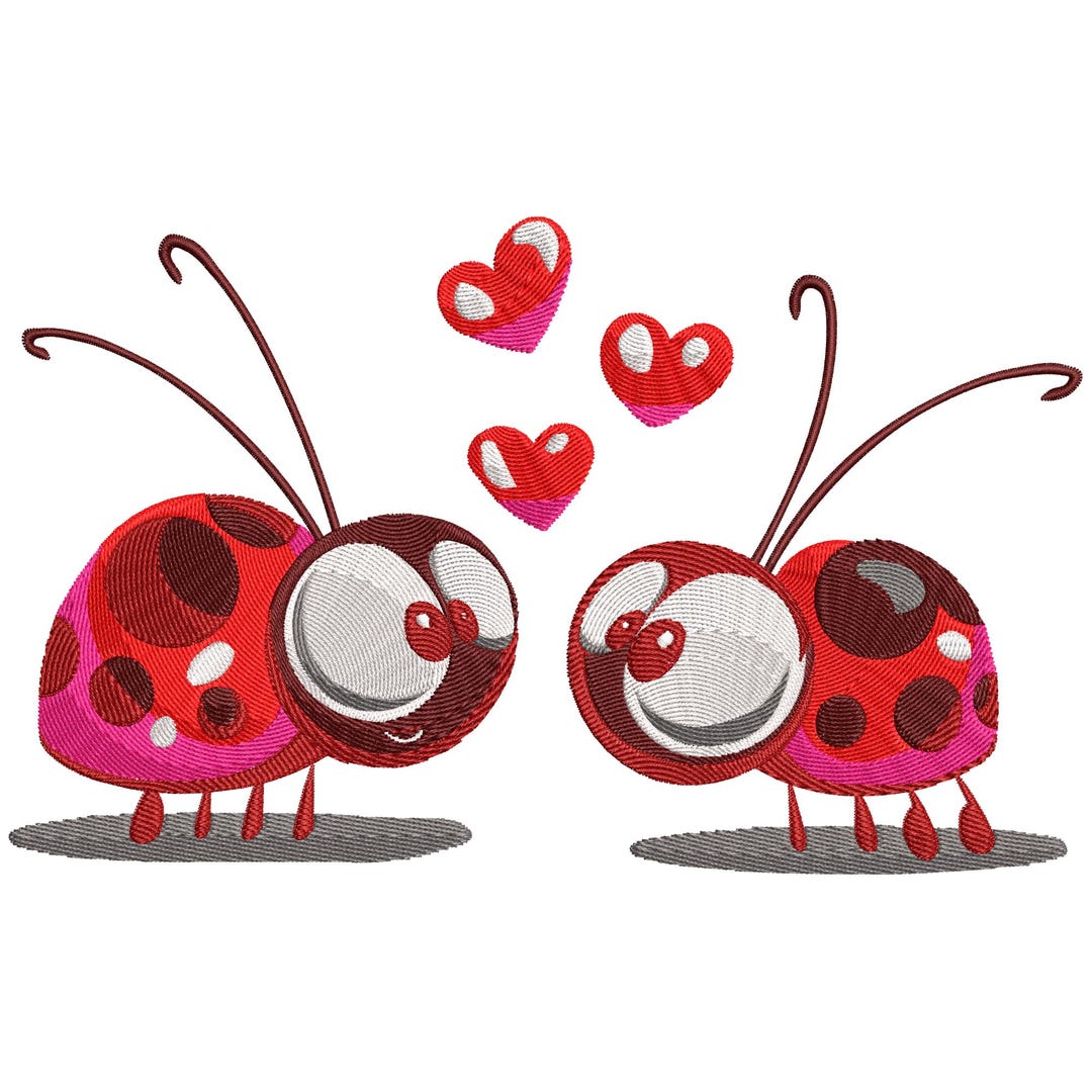 Adorable Love Ladybugs Embroidery Design, Ladybug Wreath Embroidery ...