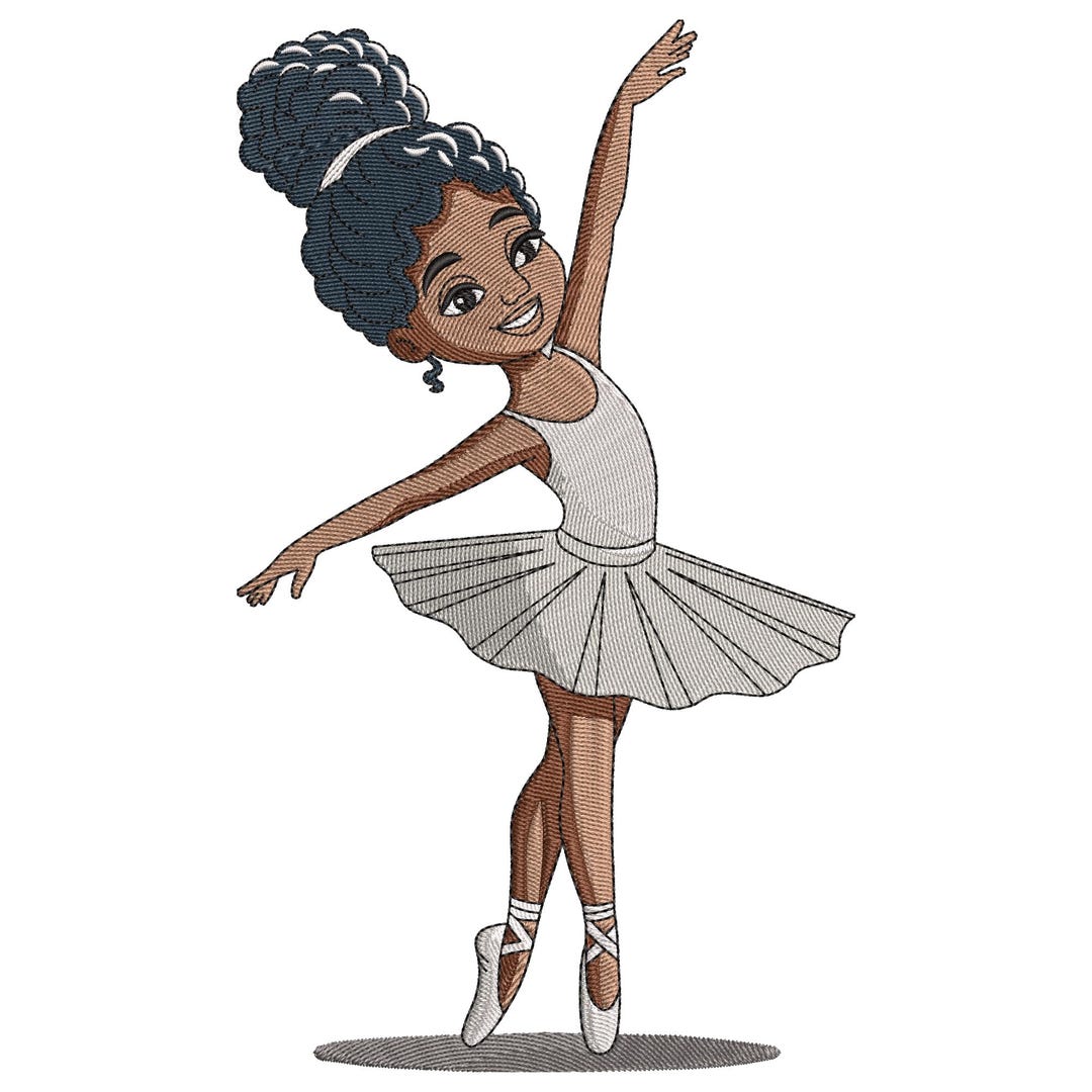 Graceful Ballerina Embroidery Design, Ballet Machine Embroidery File ...