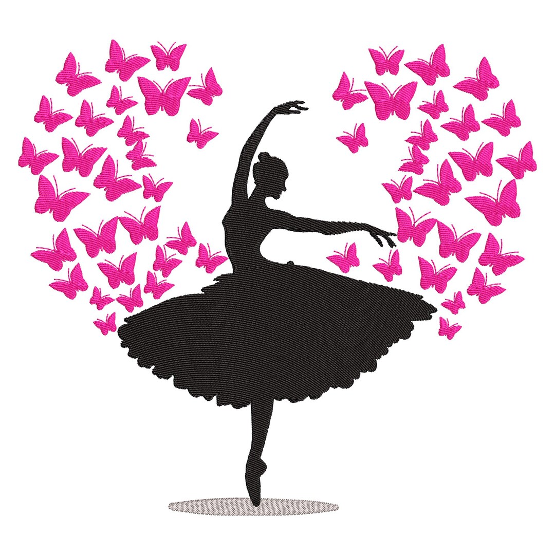 Ballerina Embroidery Designs, Ballet Machine Embroidery File. Girl ...