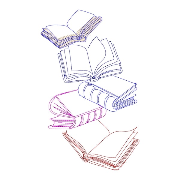 Reading Embroidery Design - Etsy