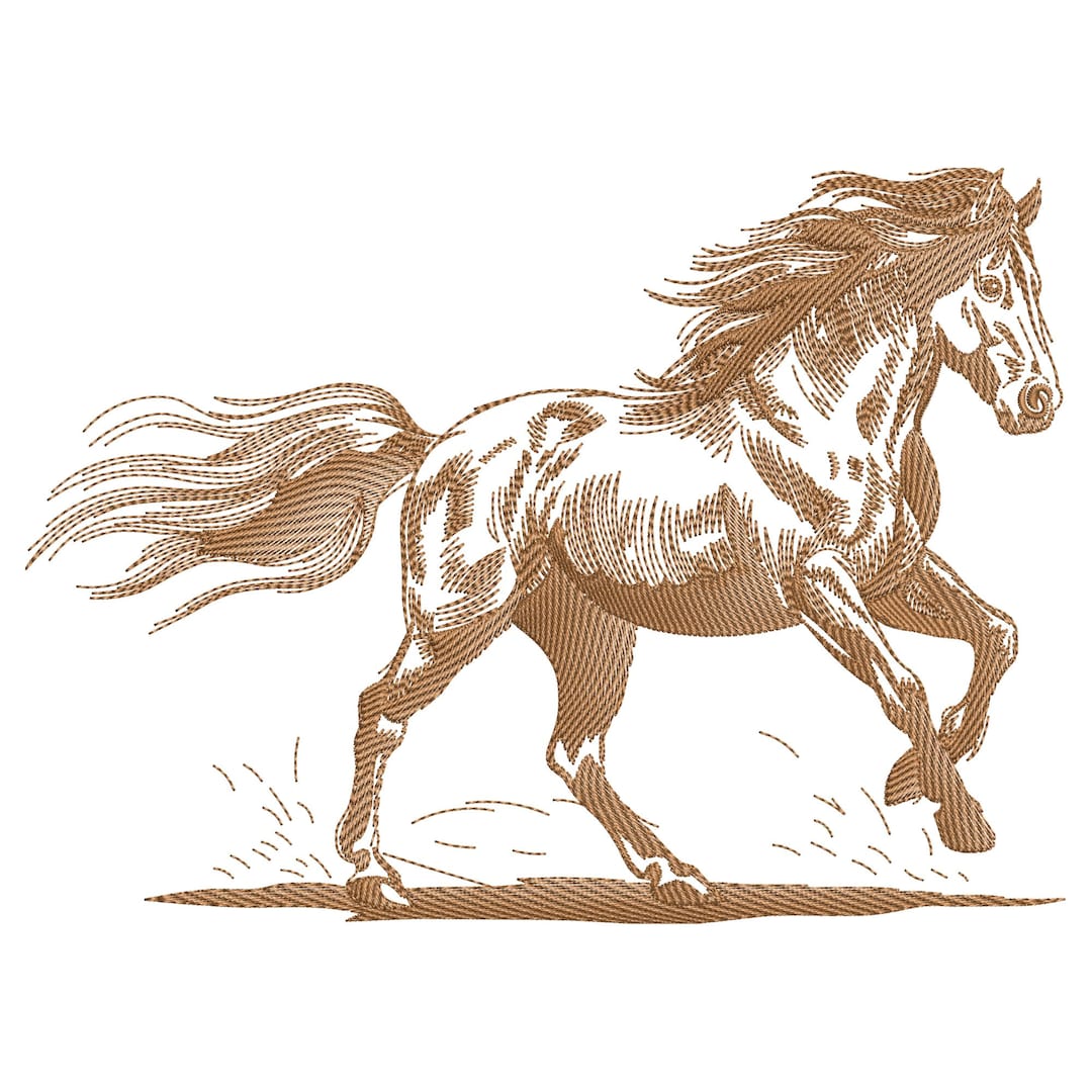 Running Horse Embroidery Design, Horse Machine Embroidery Designs ...