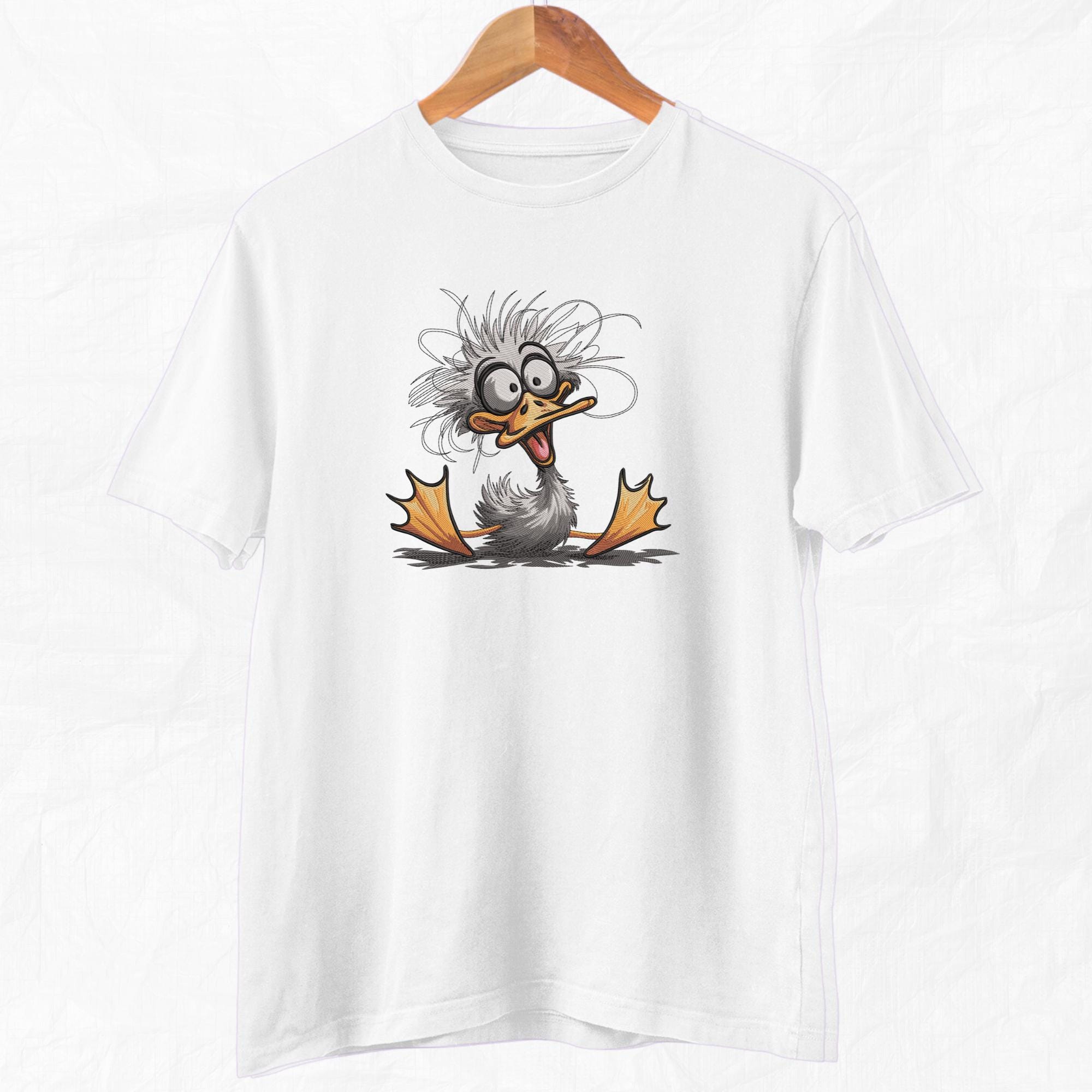 Wacky Duck Splash Embroidery Design, Funny Frazzled Duck Machine ...