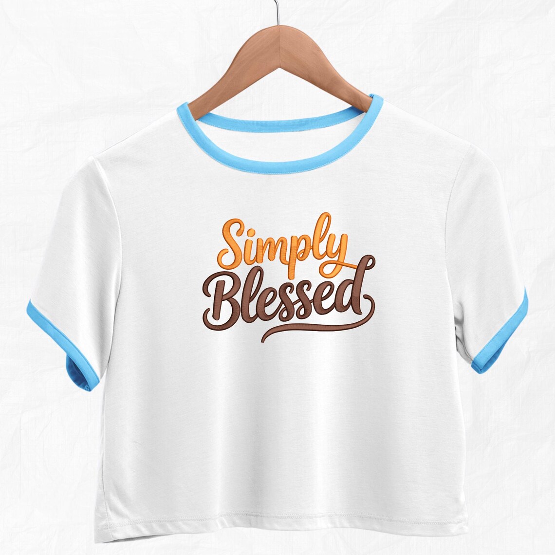 Simply Blessed Embroidery Design, Inspirational Quote Machine ...