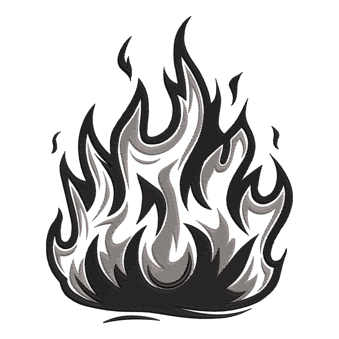 Flame Embroidery Design, Fire Machine Embroidery Design, Mini Fire ...