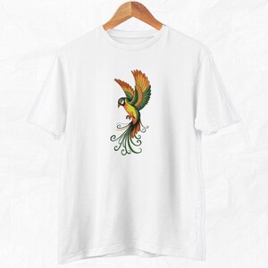 Parrot in Flight Embroidery Design, Exotic Parrot Embroidery Design ...