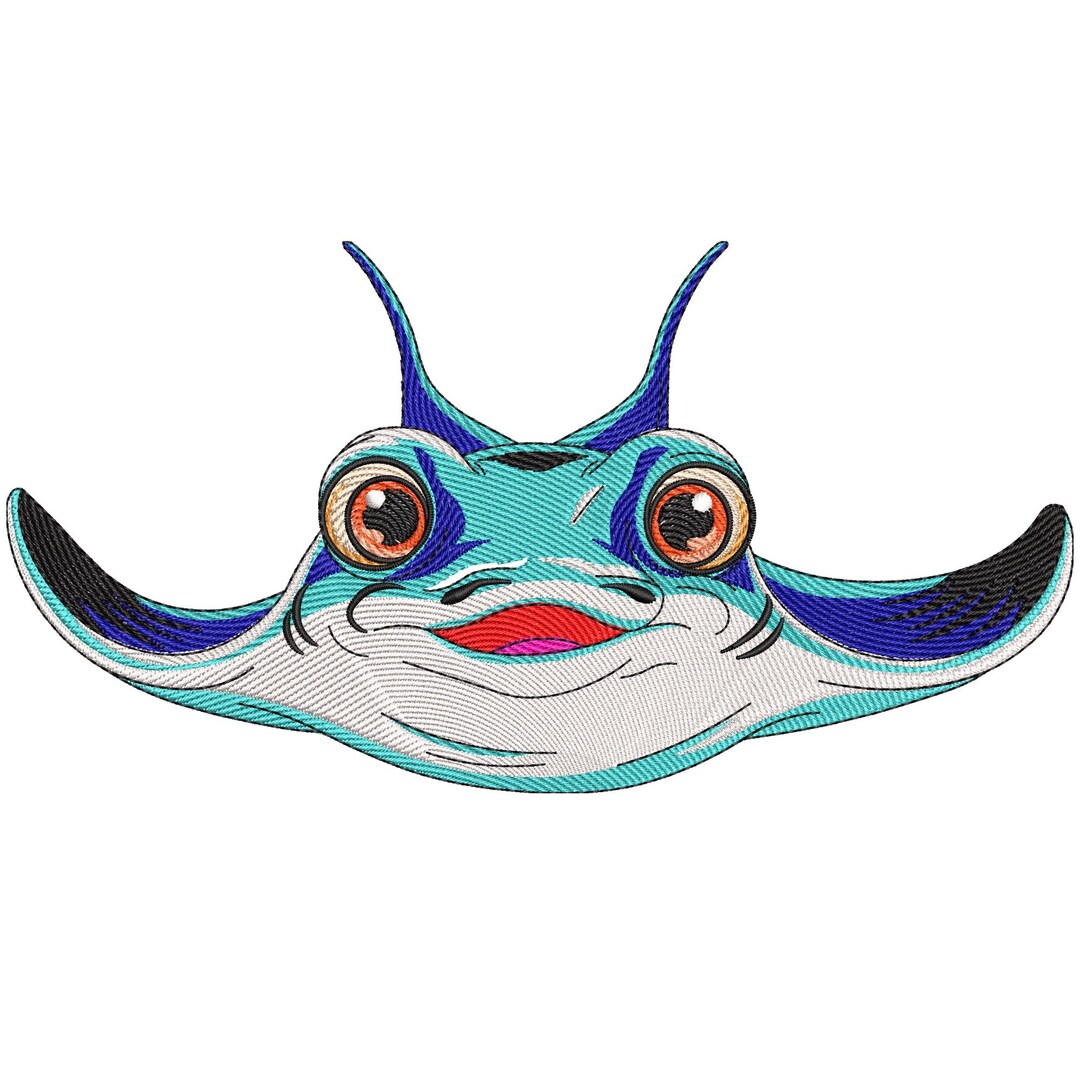 Manta Ray Embroidery Design, Oceanic Creation Beauty Embroidery File ...