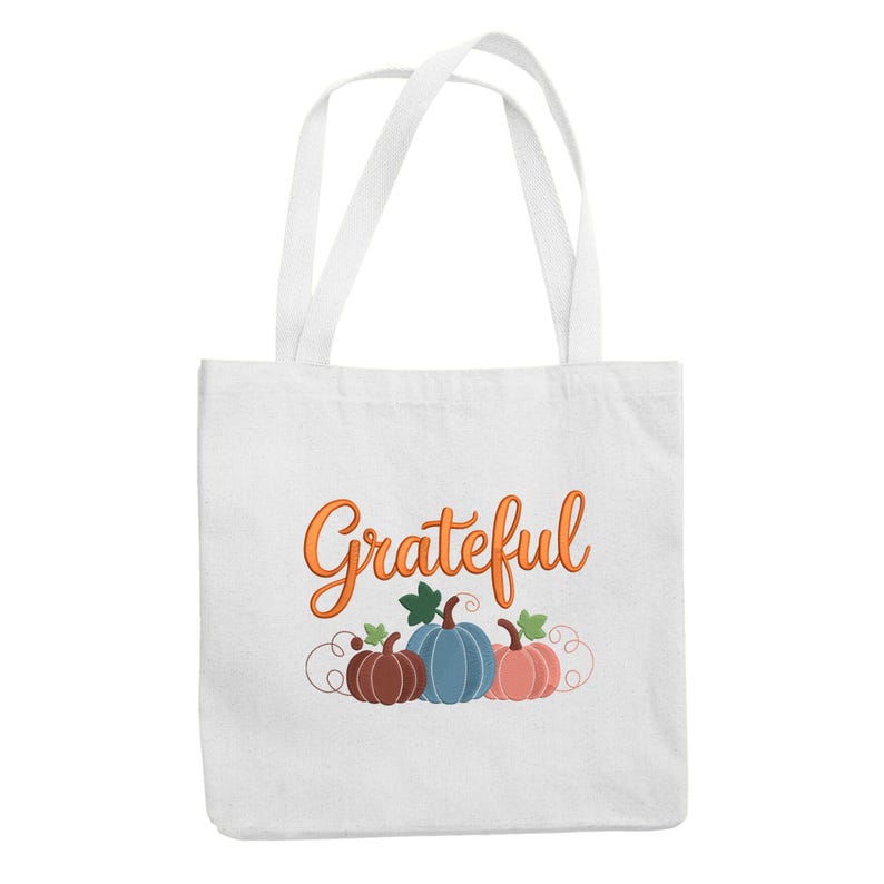 Grateful Pumpkin Embroidery Design, Autumn Quote Machine Embroidery ...