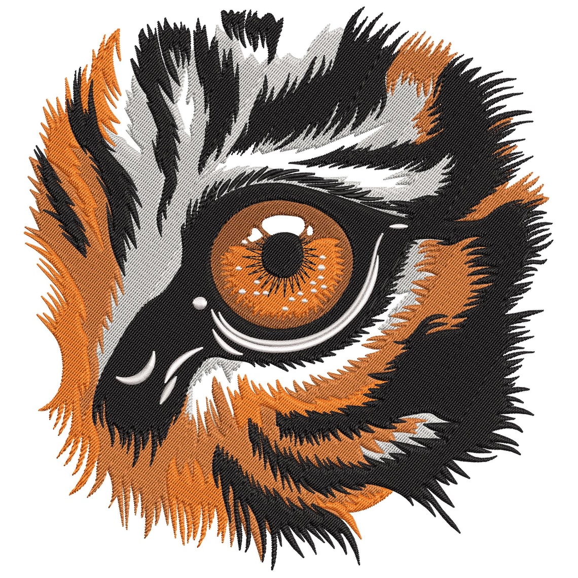 Tiger Eye Close-up Embroidery Design, Beautiful Tiger Machine ...