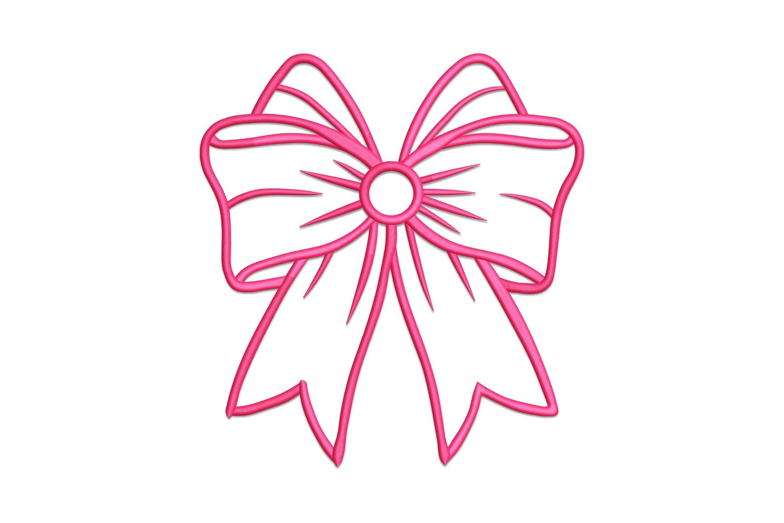 Pink Bow Embroidery Design, Simple and Elegant Bow Design, Side Bow ...