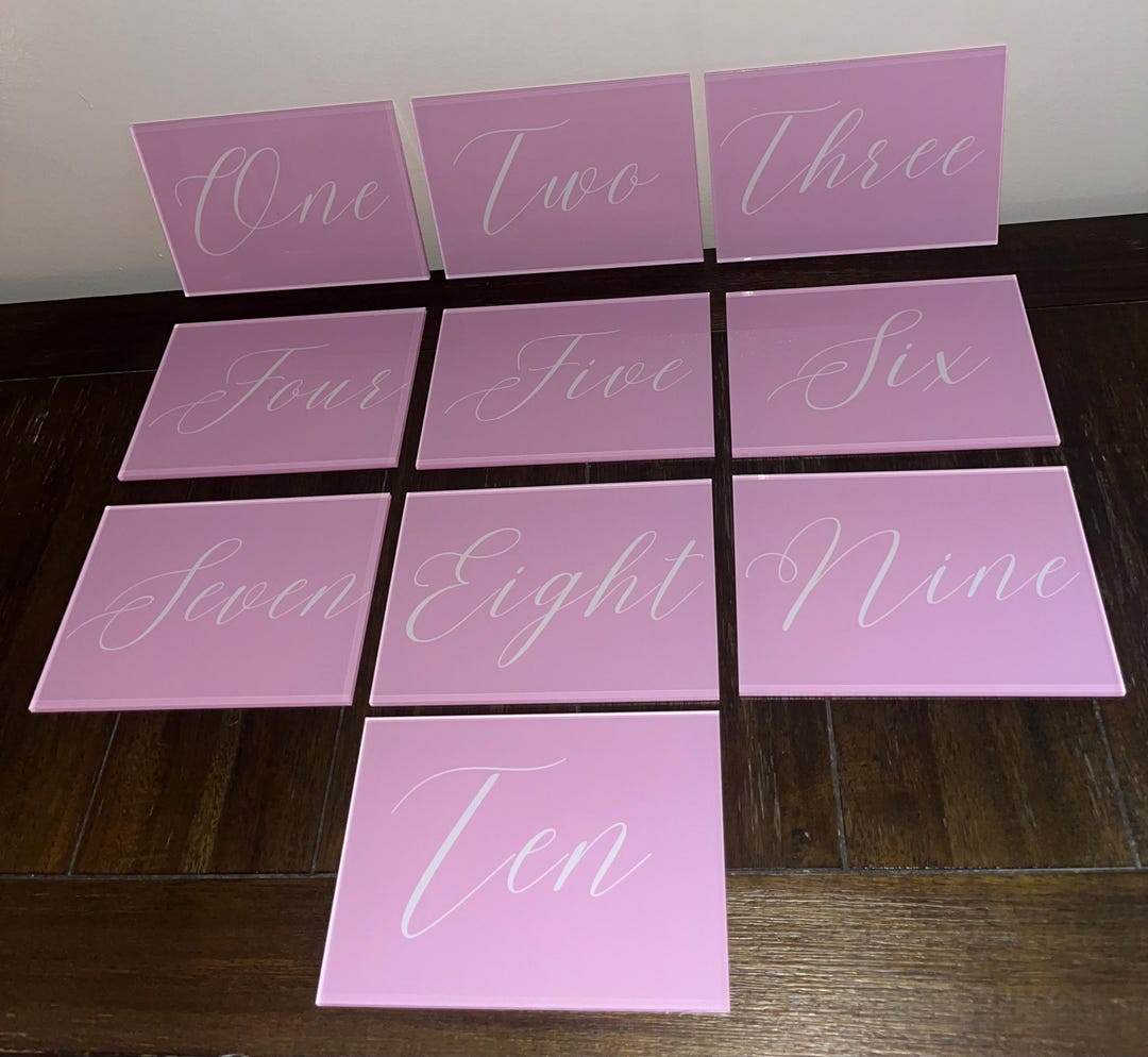 Custom Acrylic Wedding Table Numbers for Wedding Table Settings for ...