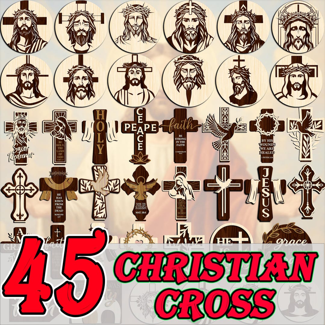 Christian Cross Laser Cut Mega Bundle: 3D Mandala Designs (digital ...