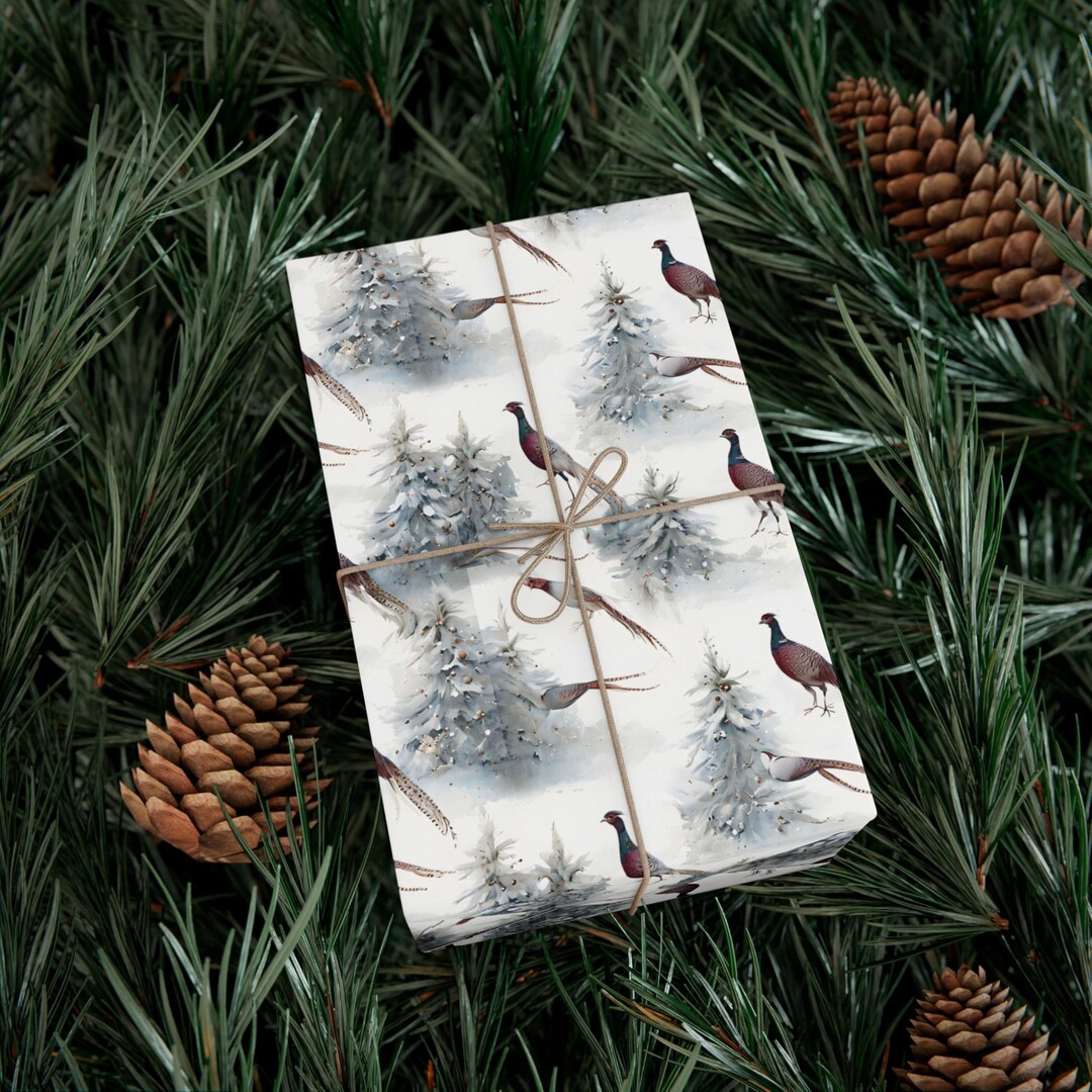Luxe Pheasant Matte Wrapping Paper - Etsy