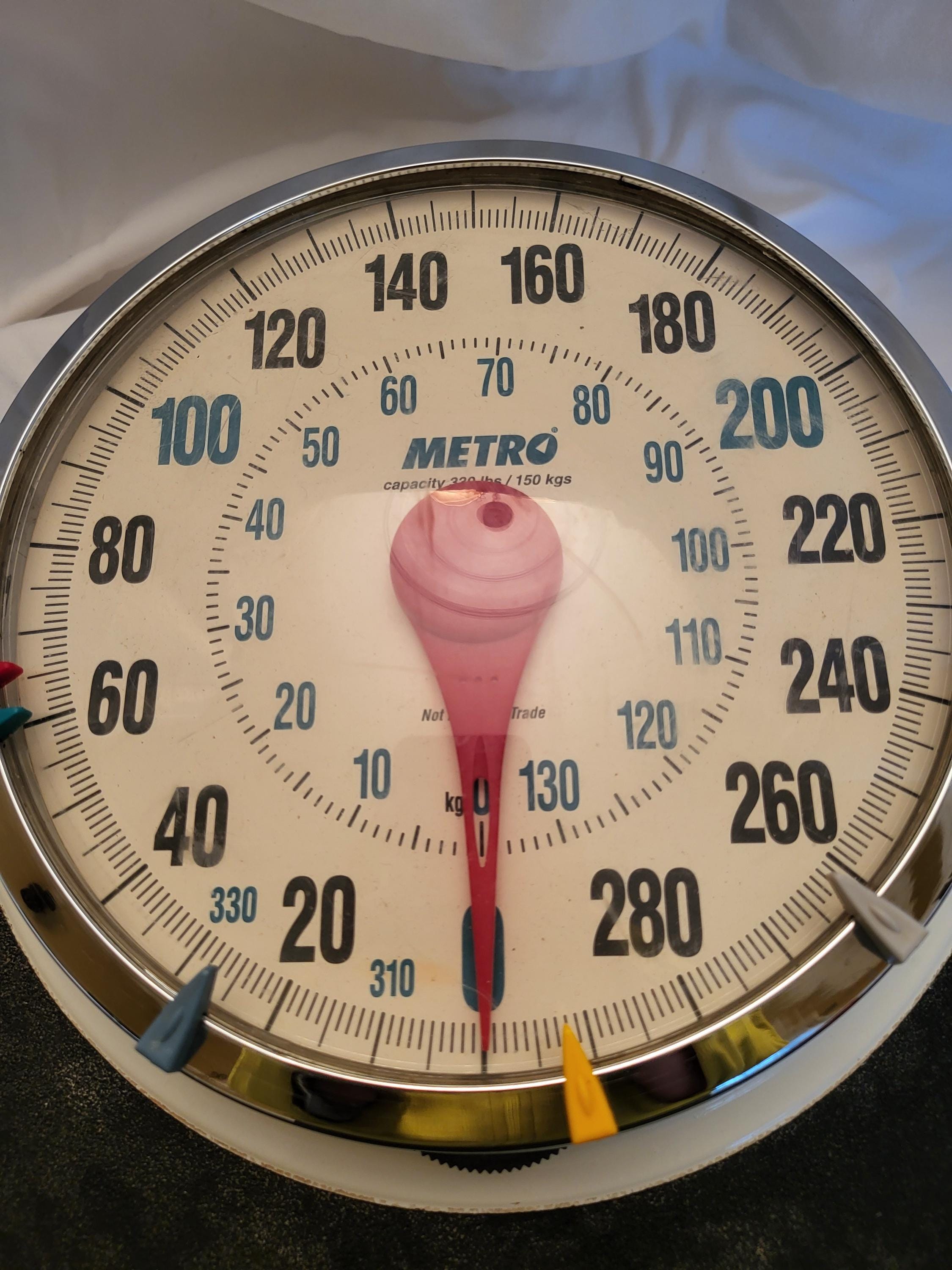 Vintage Metro Analog Bathroom Scale Large Dial Retro Heavy Duty Made in ...