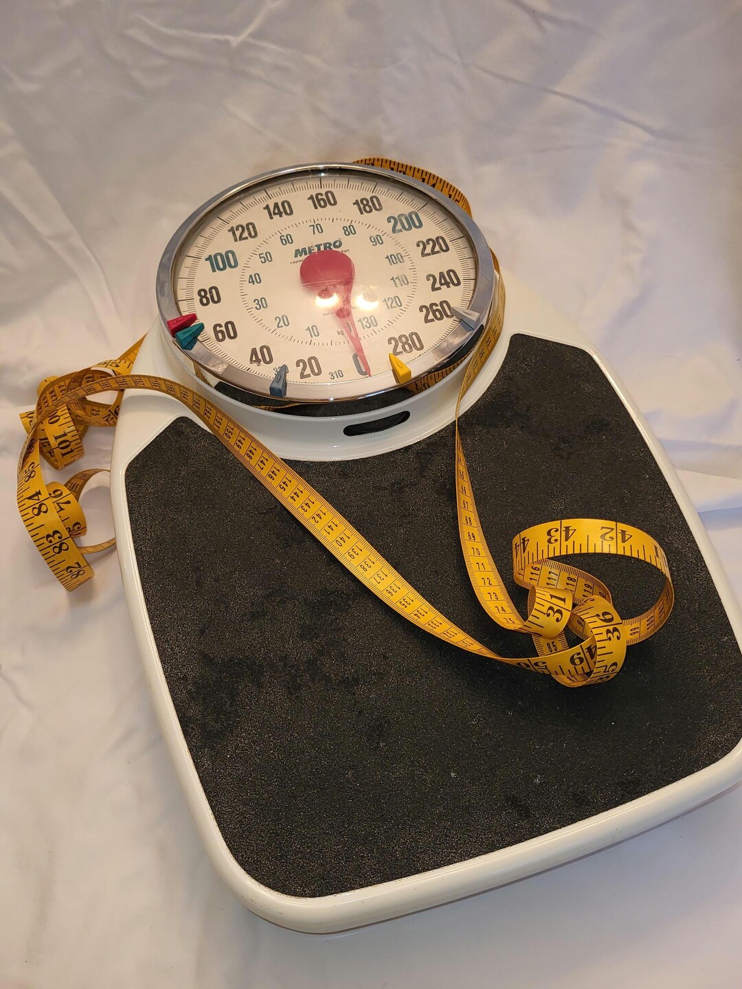 Vintage Metro Analog Bathroom Scale Large Dial Retro Heavy Duty Made in ...
