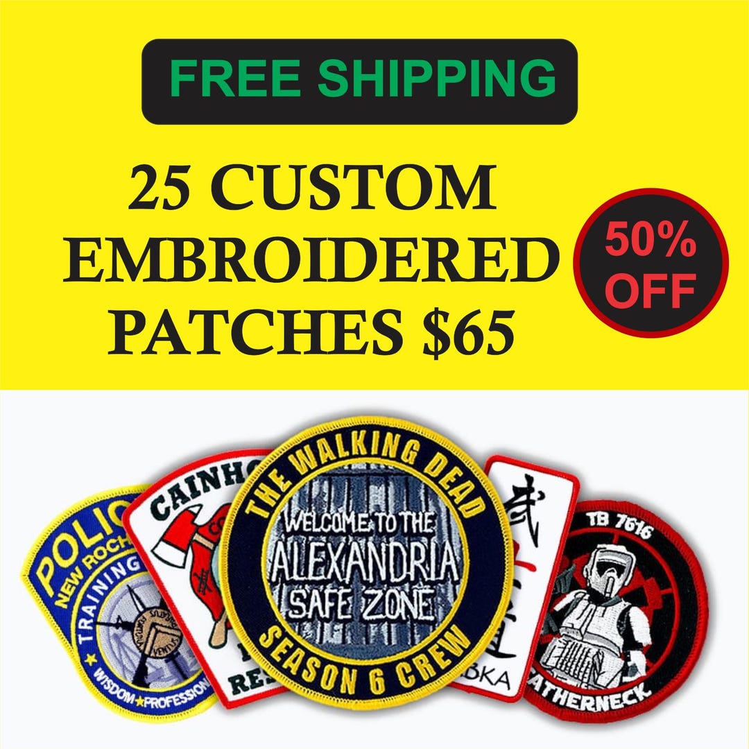 Custom Patches, Custom Embroidery Patches, Iron on Patches, Clothing ...