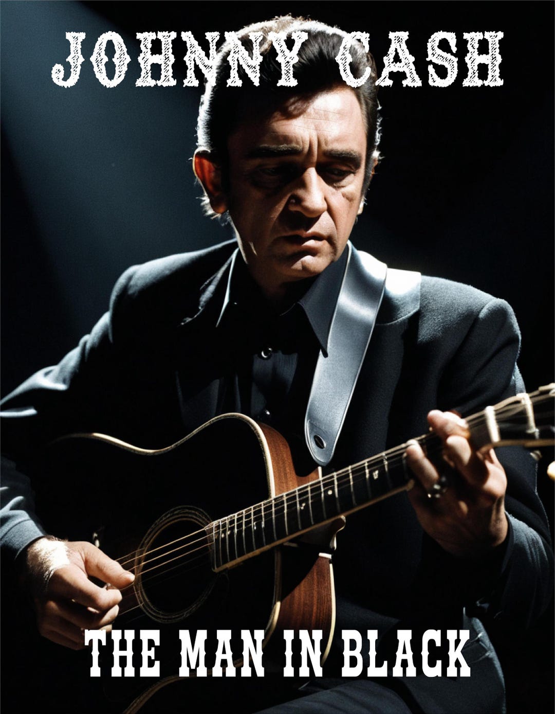 The Legend Johnny Cash the Man in Black DTF Print, Heat Transfer, Ready ...