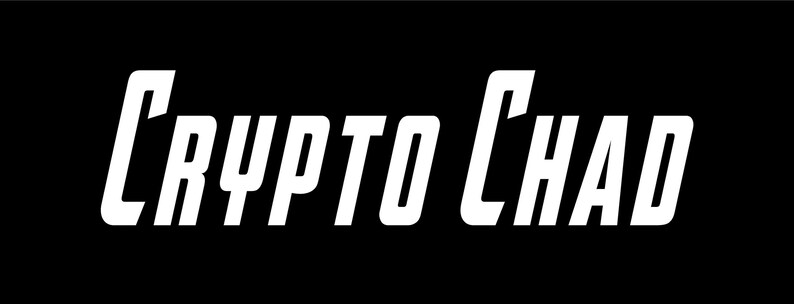 Crypto Chad Comes in White or Black Letters DTF Print, Heat Transfer, Ready to Press - Etsy