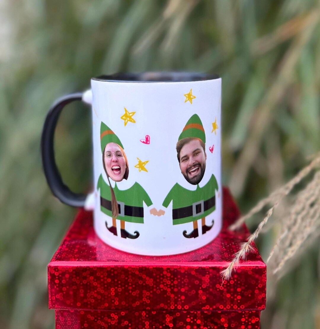 Custom Elf Mug With Your Photos - Funny Christmas Gift - Personalized ...