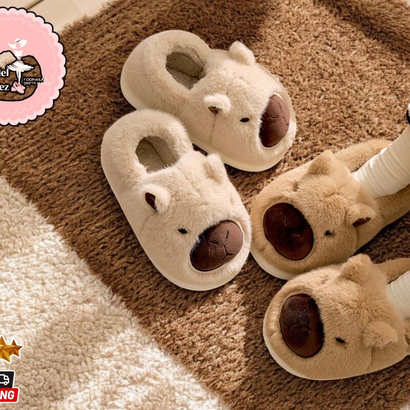 Animal Slippers - Etsy