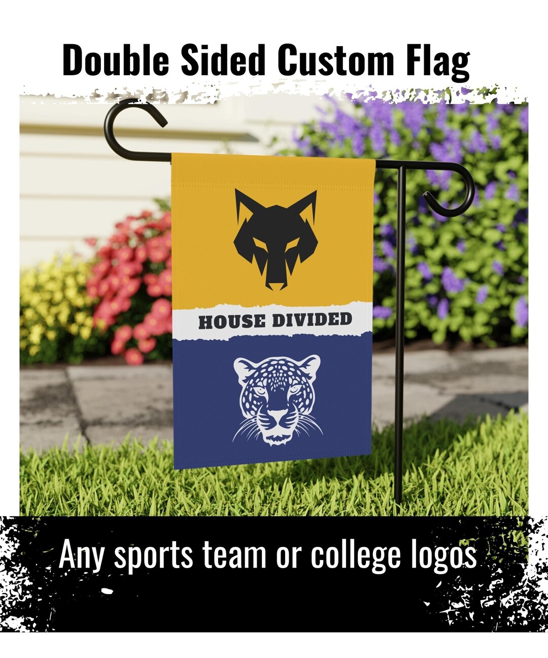 Design Your Own Flag Double Sided, Rivalry, House Divided Sports ...