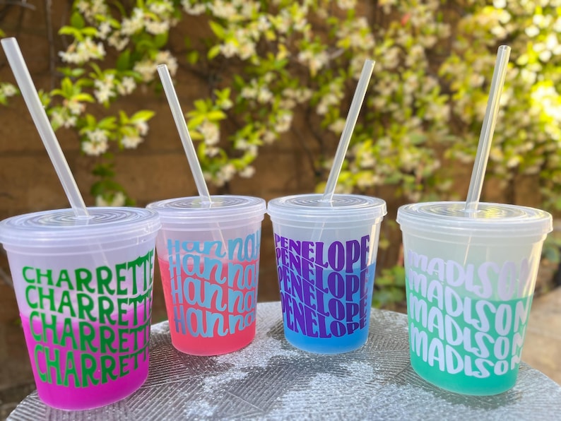 Personalized Color Changing Cup • Custom Name Cup • Bachelorette Party ...