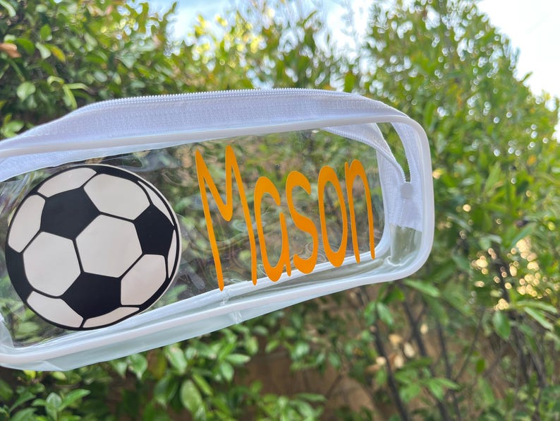 Sports Theme Pouch Personalized Clear Pouch Goody Bag Custom Gift ...