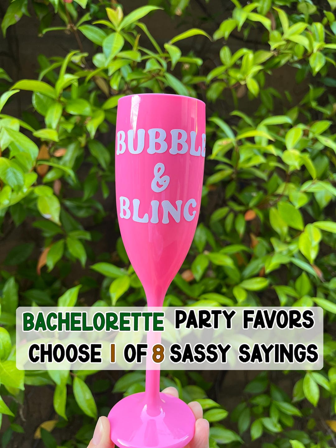 Champagne Flute, Bachelorette Party Favor, Reusable Plastic Flute ...