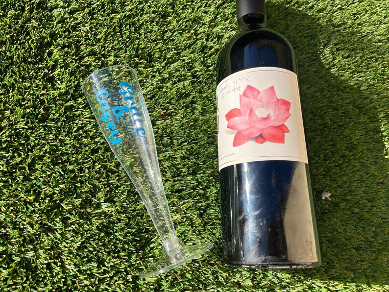 Personalized Champagne Flute, Custom Name Reusable Plastic Glass, New ...