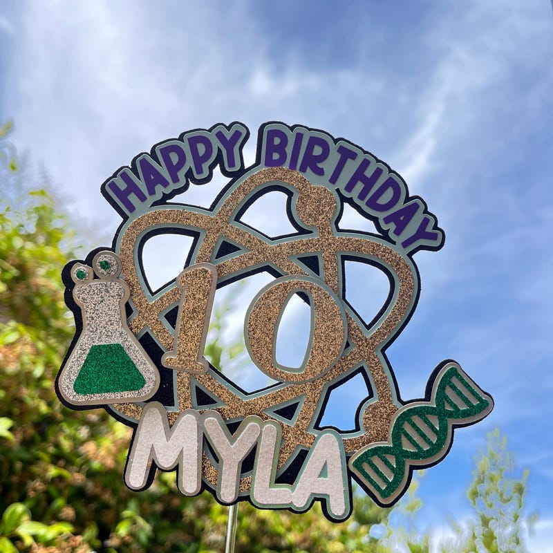 Science Cake Topper - Etsy