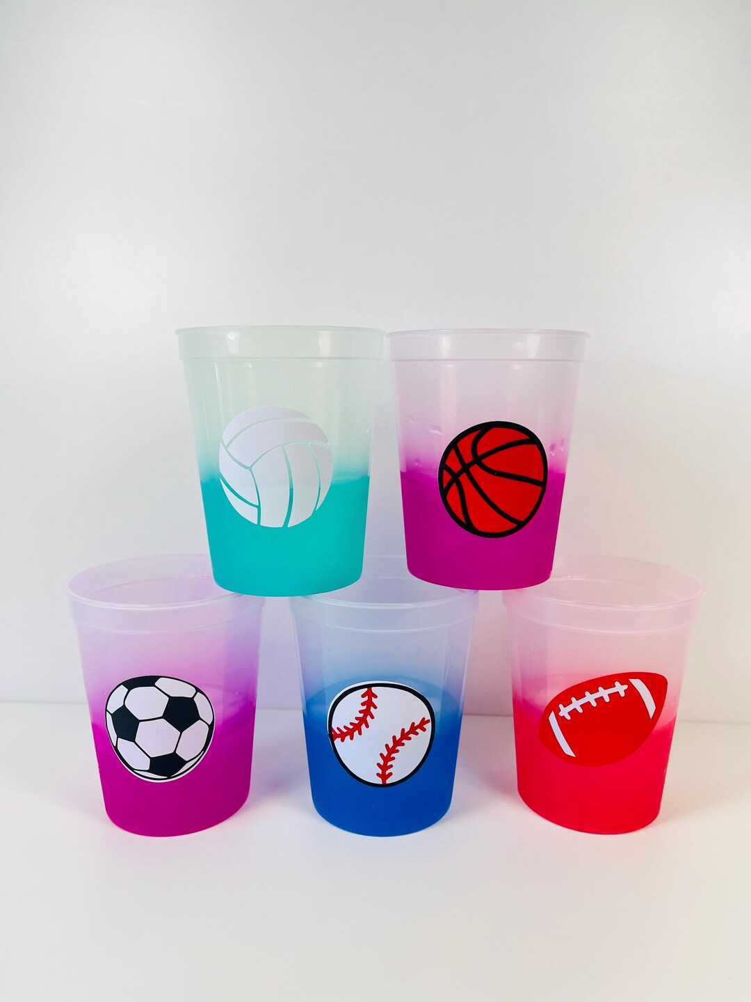 Sports Theme Color Changing Party Cup: Reusable Birthday Favor - Etsy