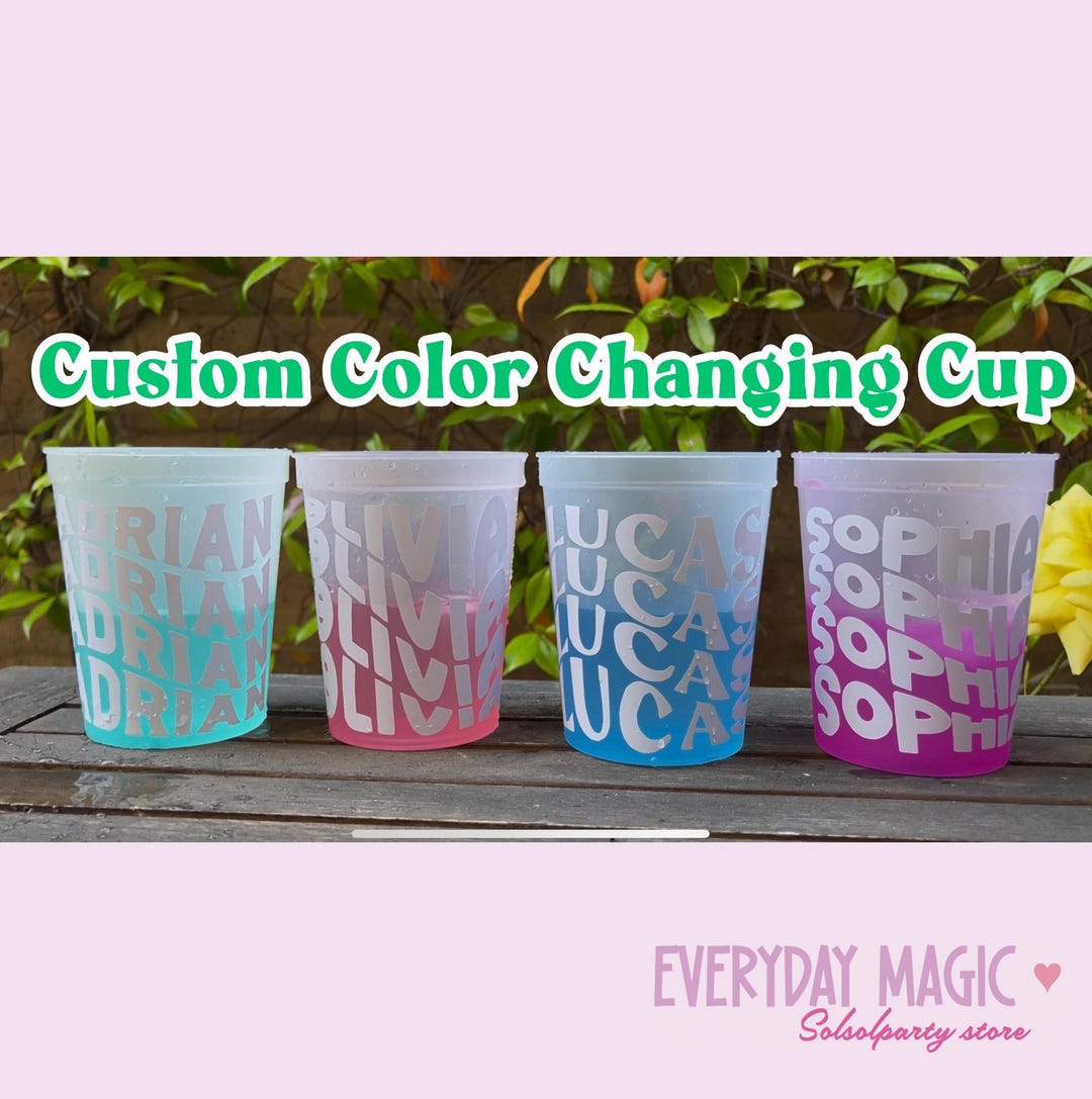 Personalized Color Changing Cups | Custom Name Bachelorette Cups | Team ...