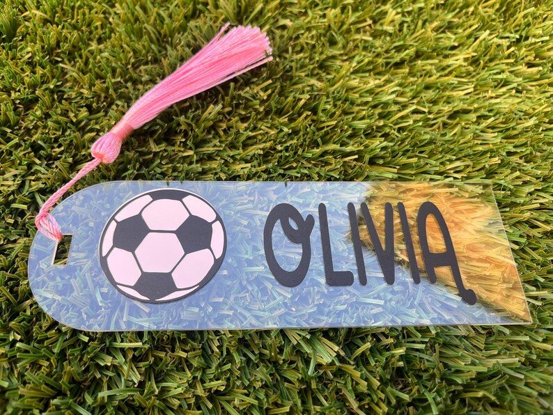 Personalized Sports Bookmark With Tassel – Soccer, Basketball ...