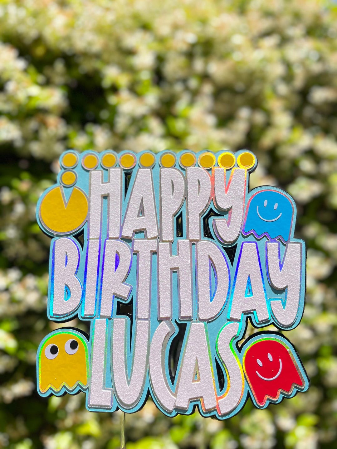 Pac Man Cake Topper Game Theme Cake Topper for Game Birthday Party ...