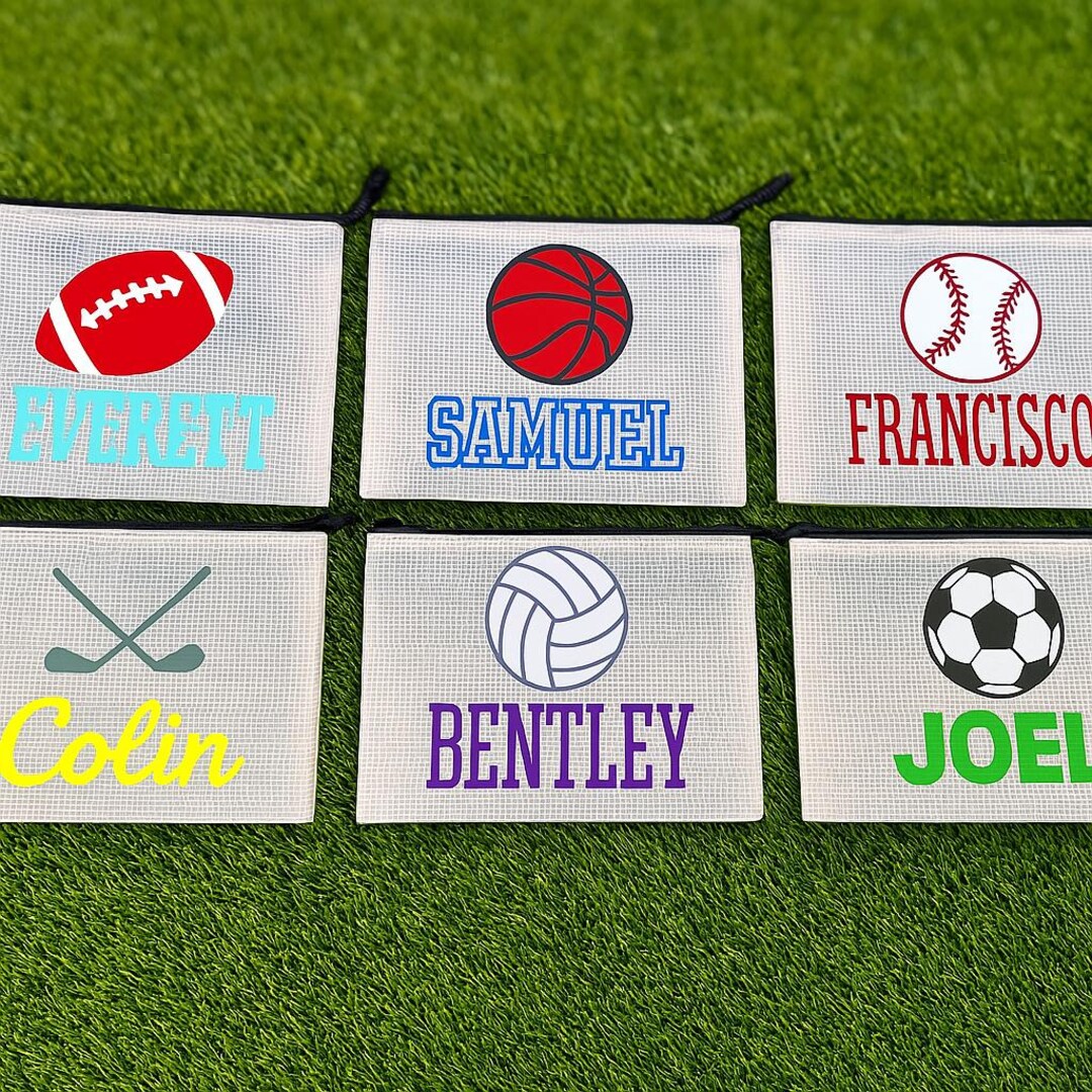 Sports Theme Pouch Personalized Sports Pouch Goody Bag Custom Gift ...