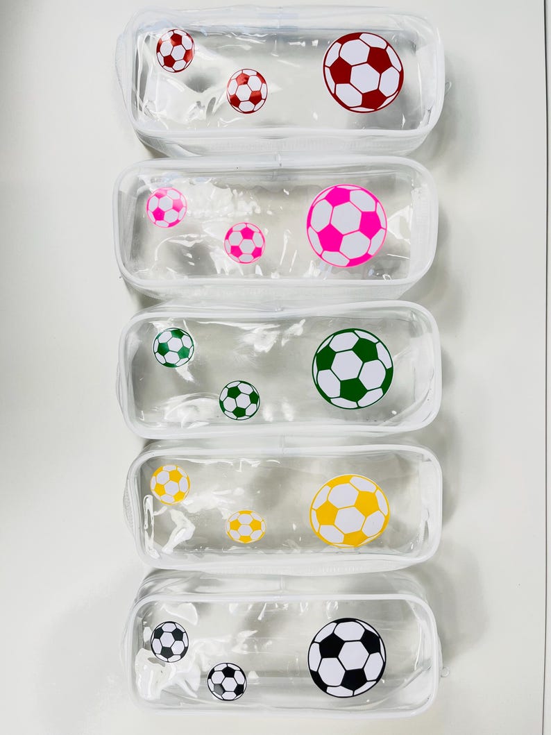 Clear Soccer Pouch: Handmade Party Favor Goodie Bag - Etsy