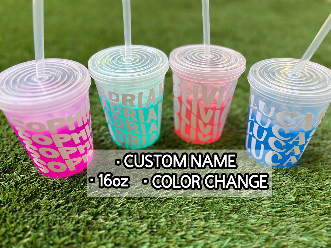 Personalized Color Changing Cup • Custom Name Cup • Reusable 16oz ...