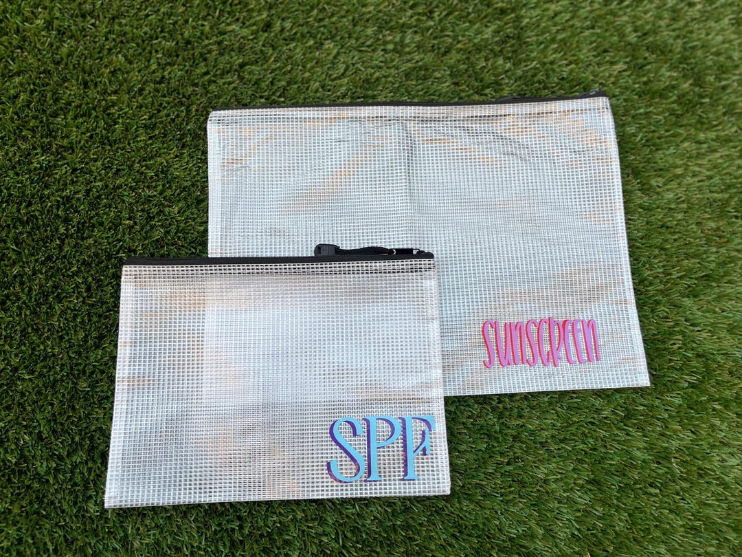 Personalized Mesh Pouch – Custom Zipper Bag for Beach, Makeup, Travel ...