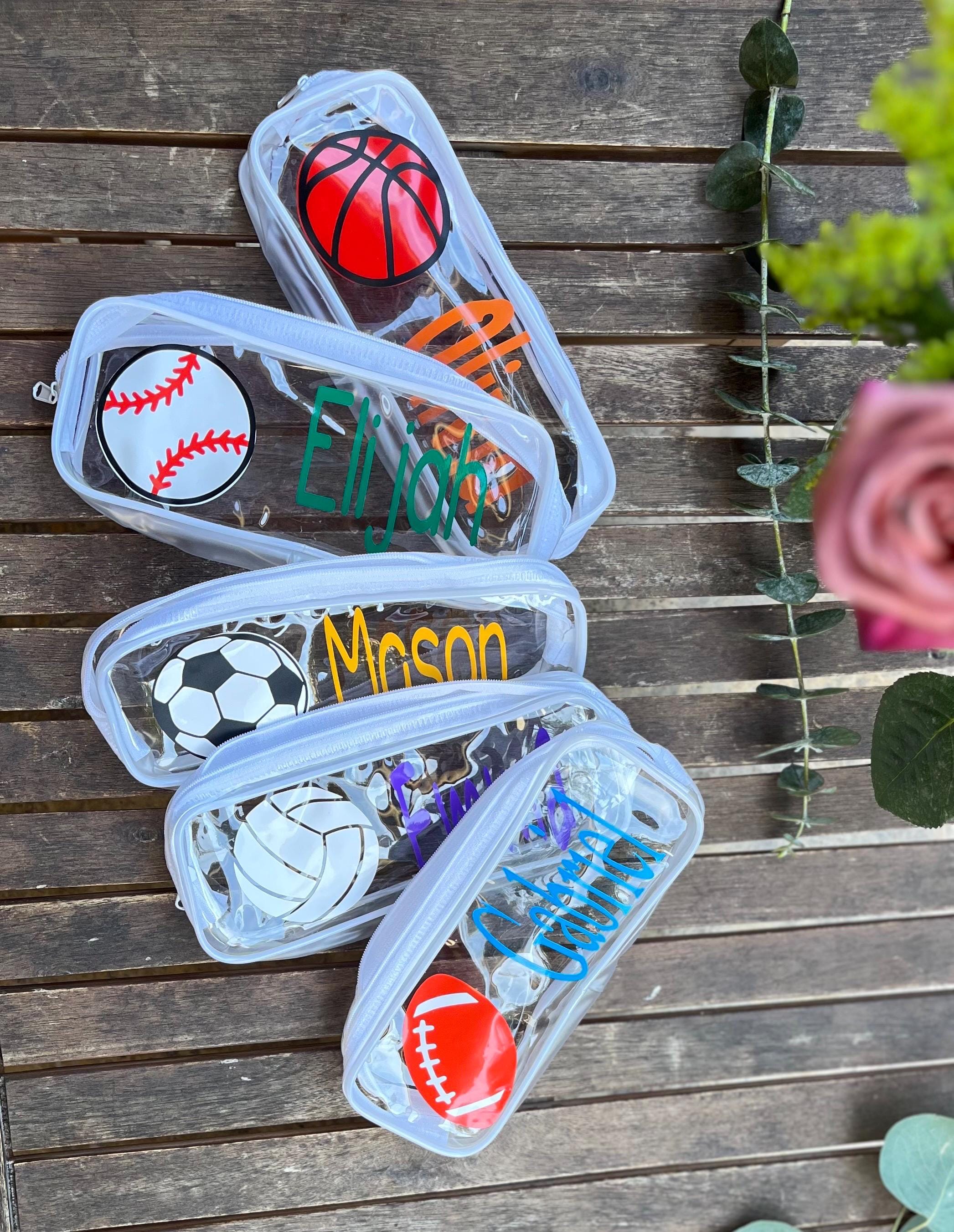 Sports Theme Pouch Personalized Clear Pouch Goody Bag Custom Gift ...