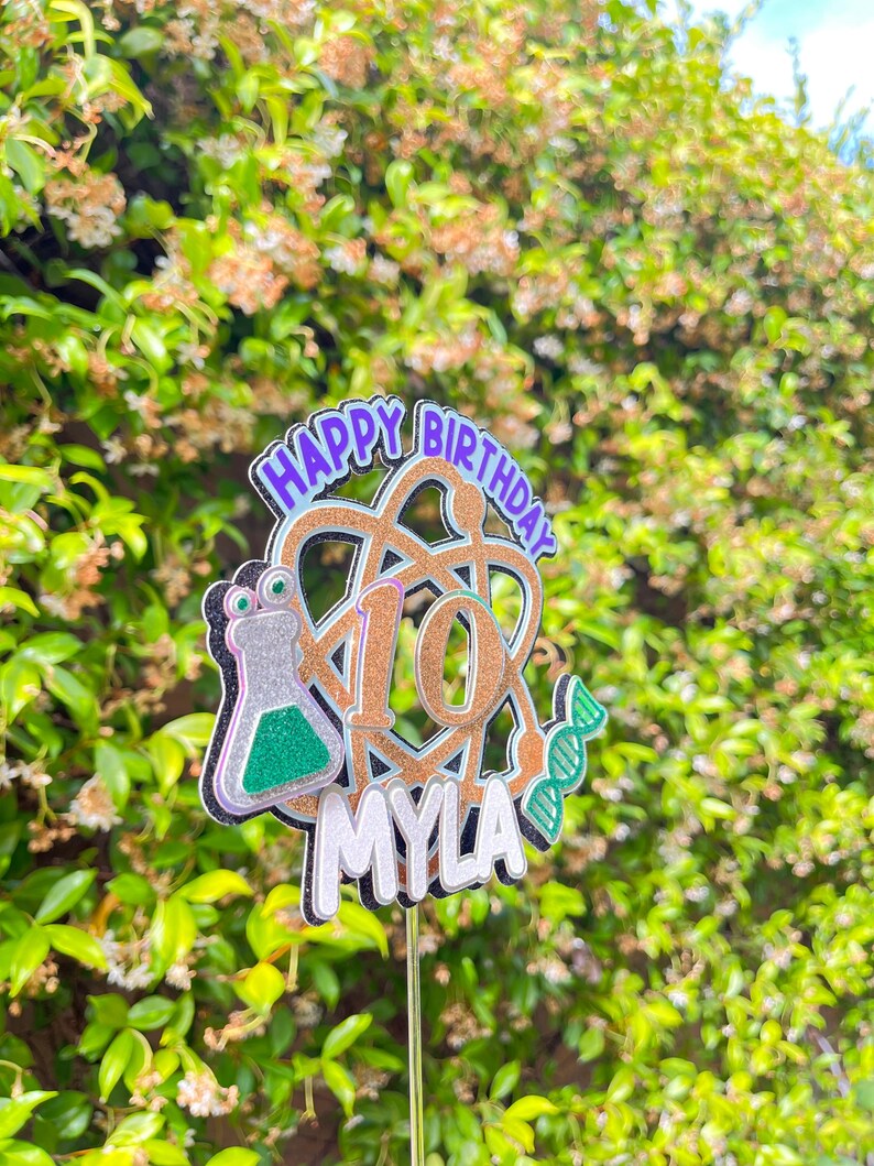 Personalized Science Cake Topper – Mad Scientist Birthday Decor With ...