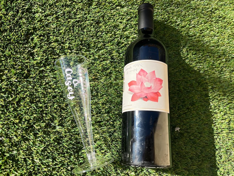Personalized Champagne Flute, Custom Name Reusable Plastic Glass, New ...
