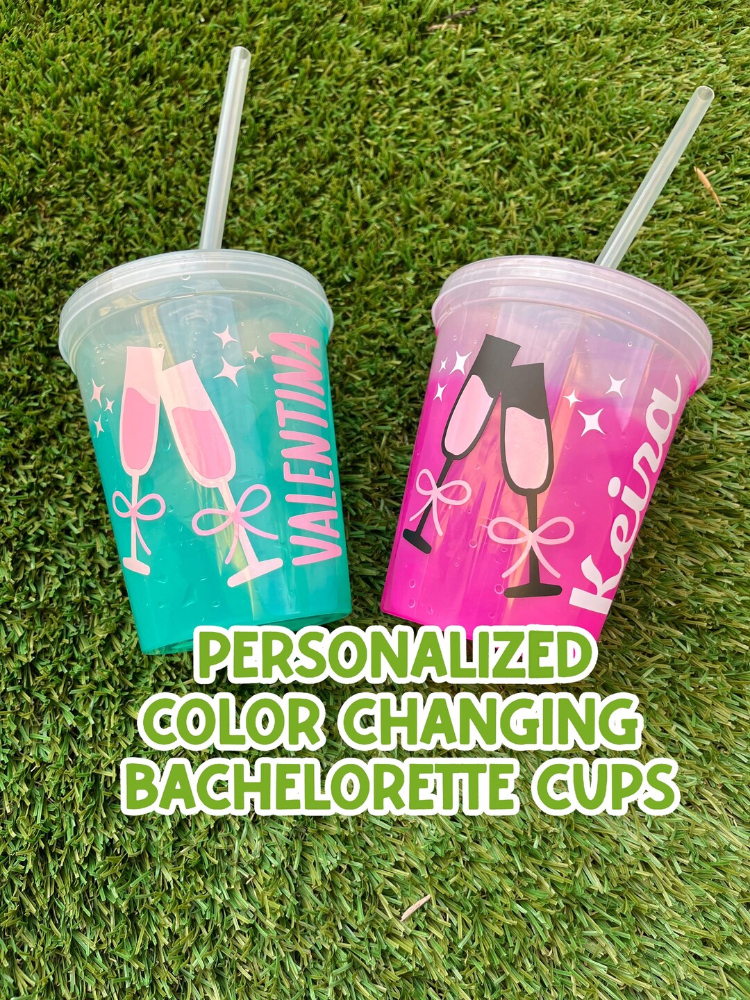 Personalized Bachelorette Color Changing Stadium Cup | Custom Name ...