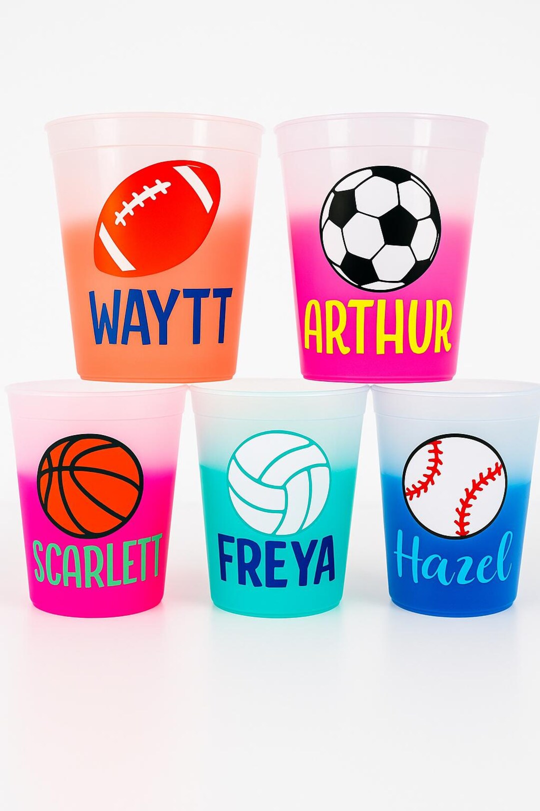 Personalized Sports Color Changing Cup Team Party Favor | Custom Name ...