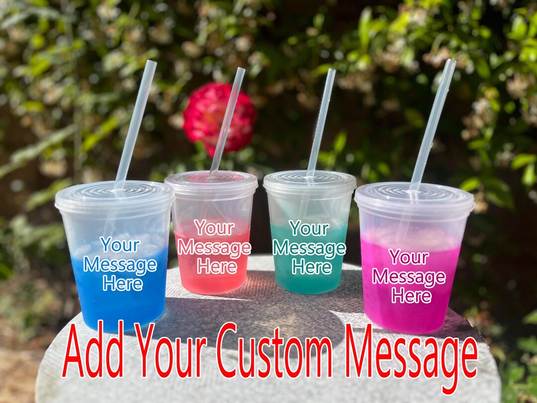 Personalized Color Changing Cup: Custom Text Party Favor - Etsy