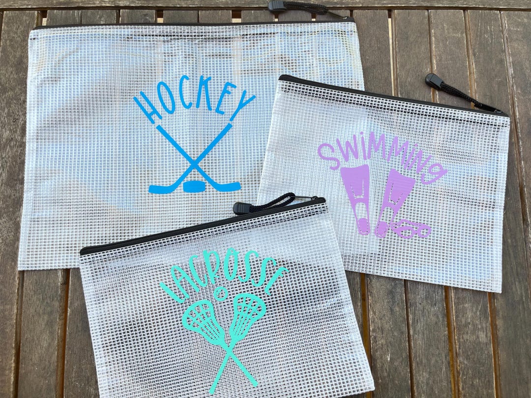 Personalized Mesh Sports Pouch | Custom Name Bag | Hockey Soccer ...